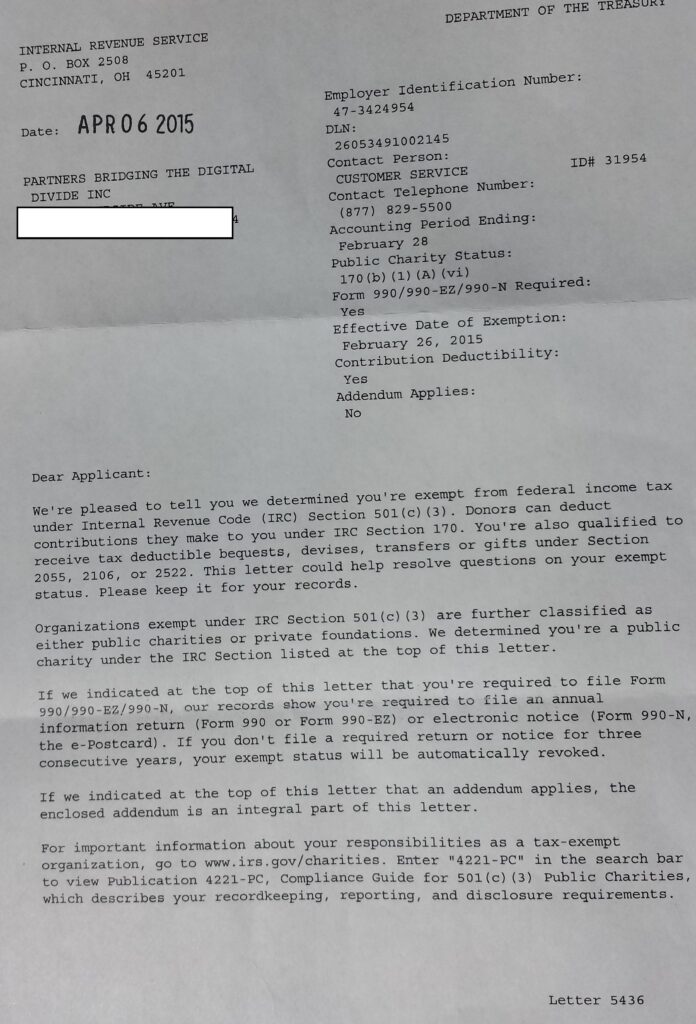 501(c)(3)letter-Public | PBDD